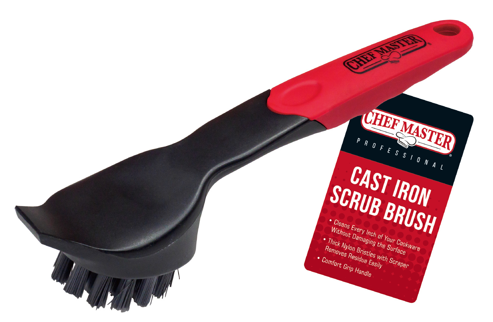 Chef master 90058 Cast Iron Scrub Brush - Food Equipment Warehouse